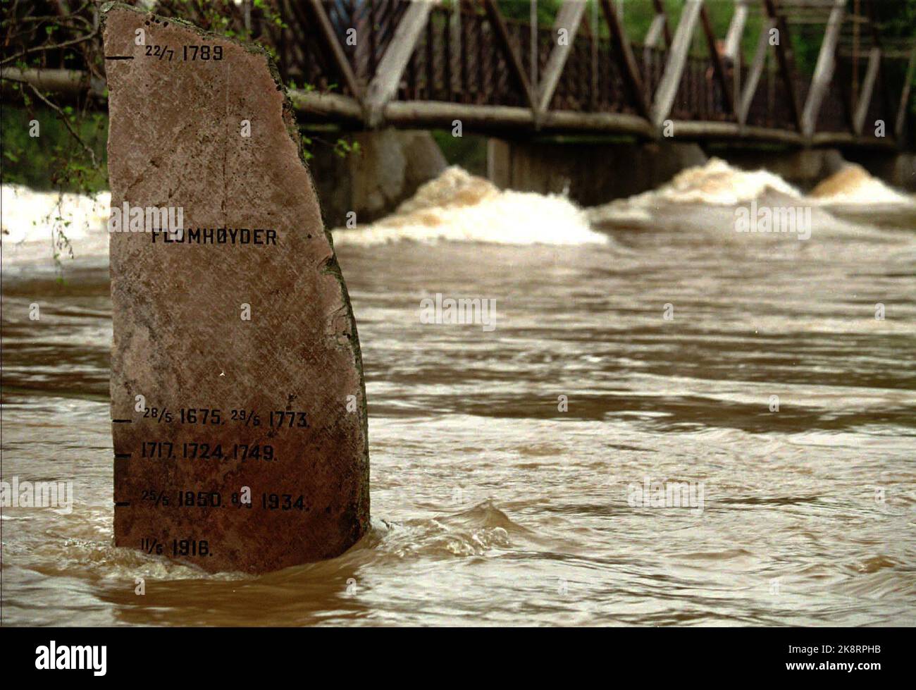 Elverum 19950601. Flood disaster in Eastern Norway. Due to snowmelt and ...