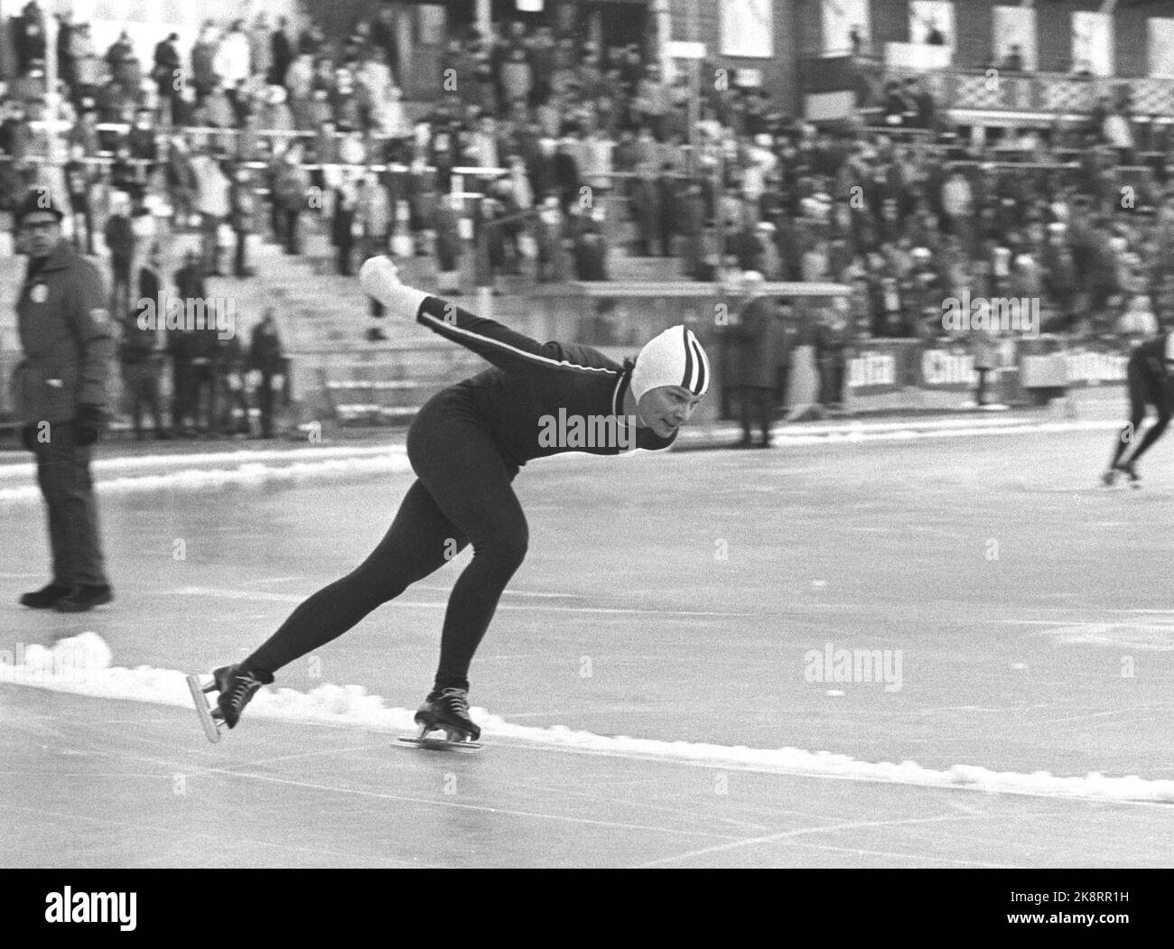 Oslo 19720108. Skater Roar Grønvold in action during the New Year's ...