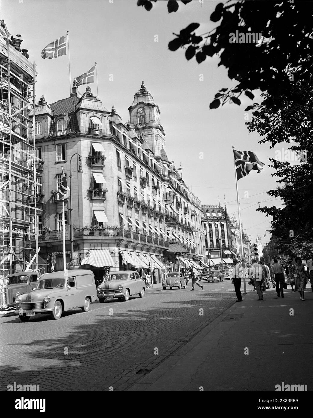 Oslo 19530702. Crown Prince Olav 50 years. Oslo was beautifully ...