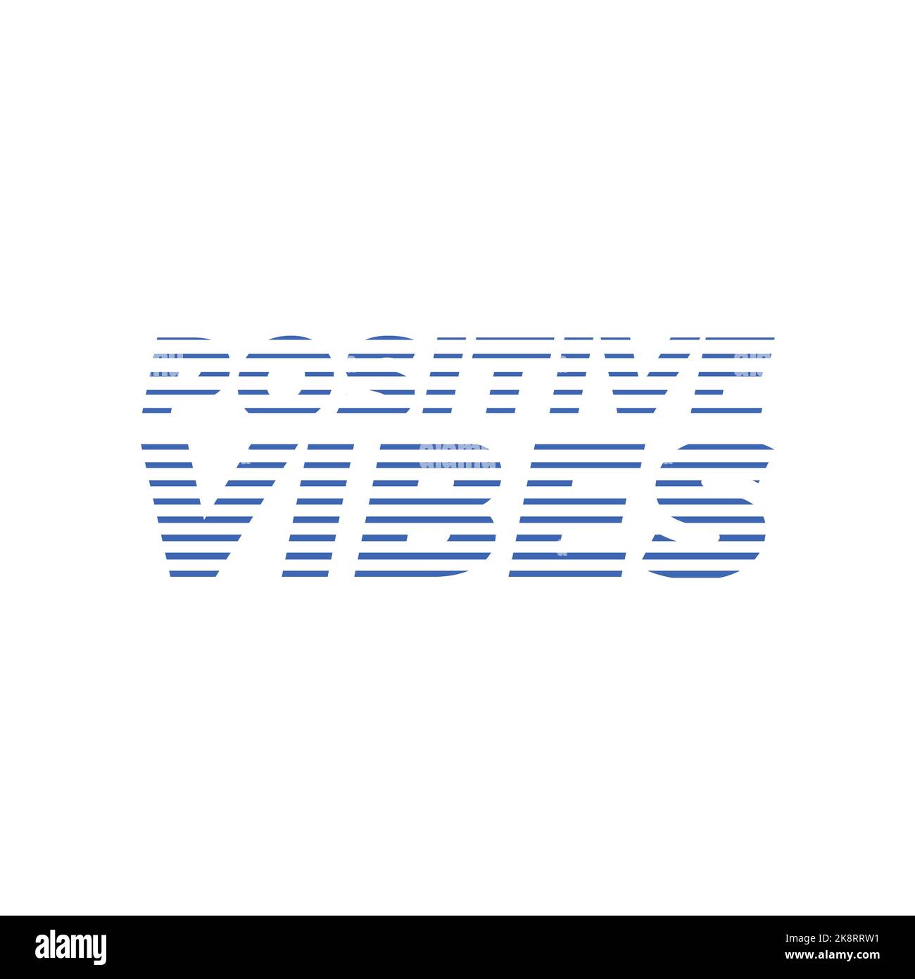 Positive vibes, halftone line letter typography design artwork ...