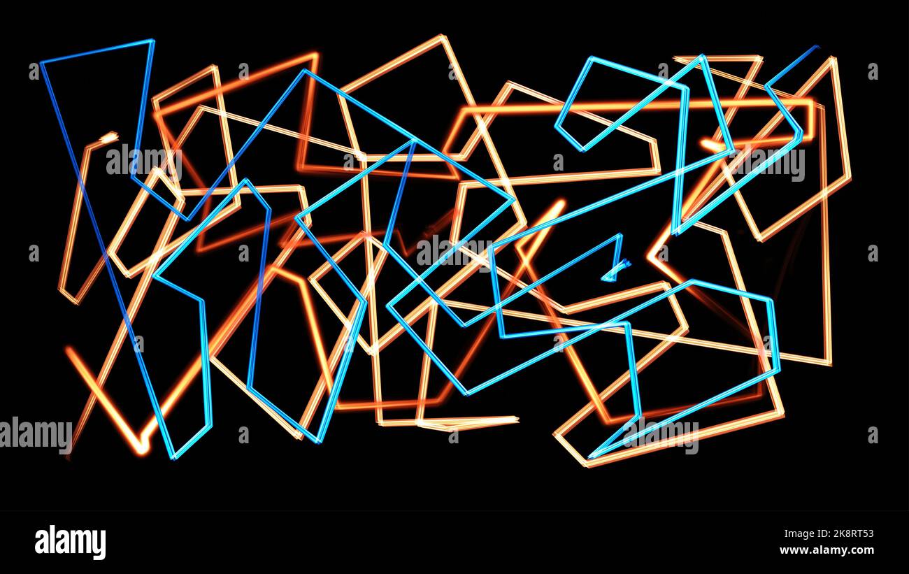 Abstract neon fire lines background Stock Photo - Alamy