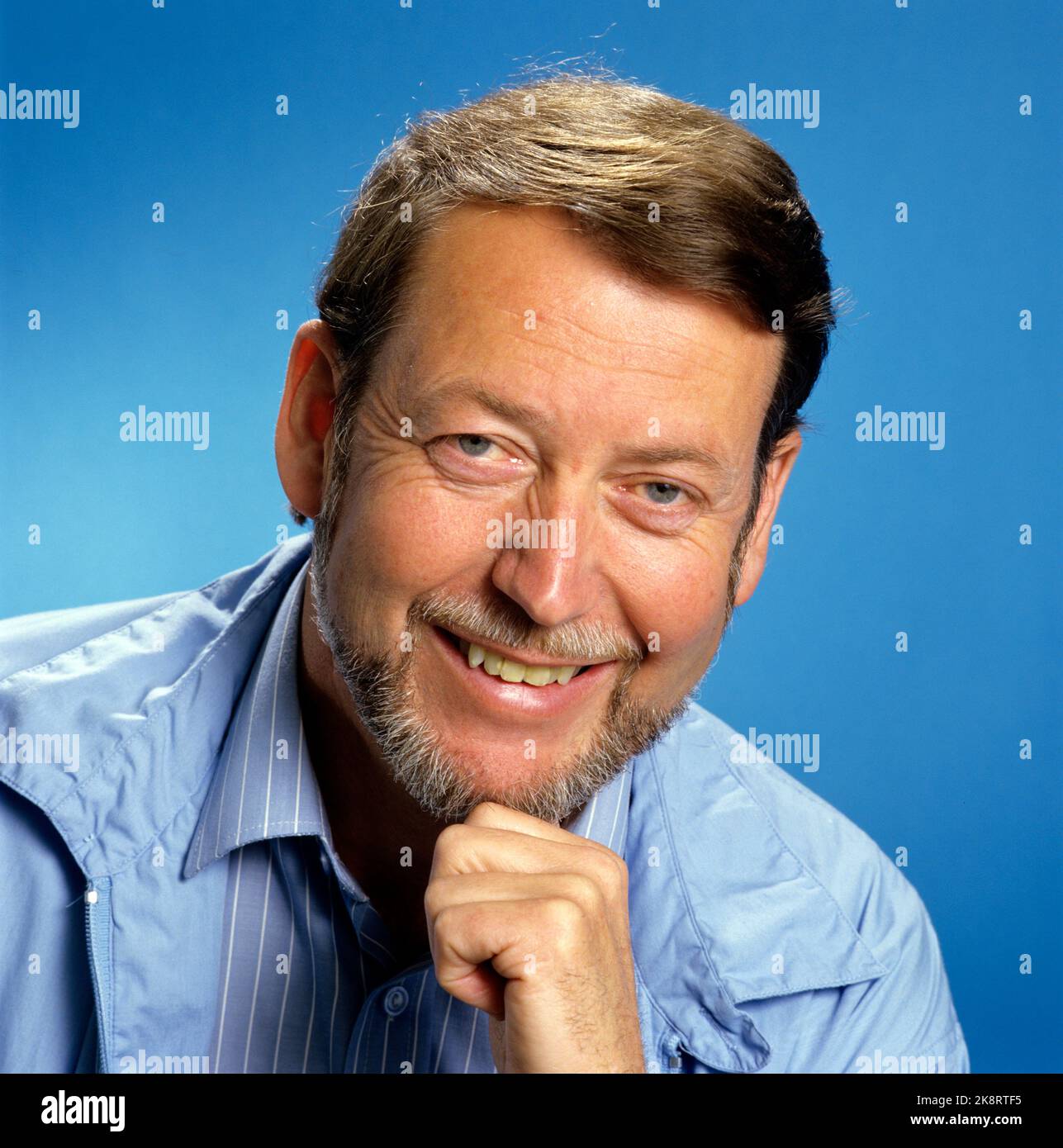 Oslo ca 1990. The author and journalist Bjørn Nilsen. Portrait. Photo ...
