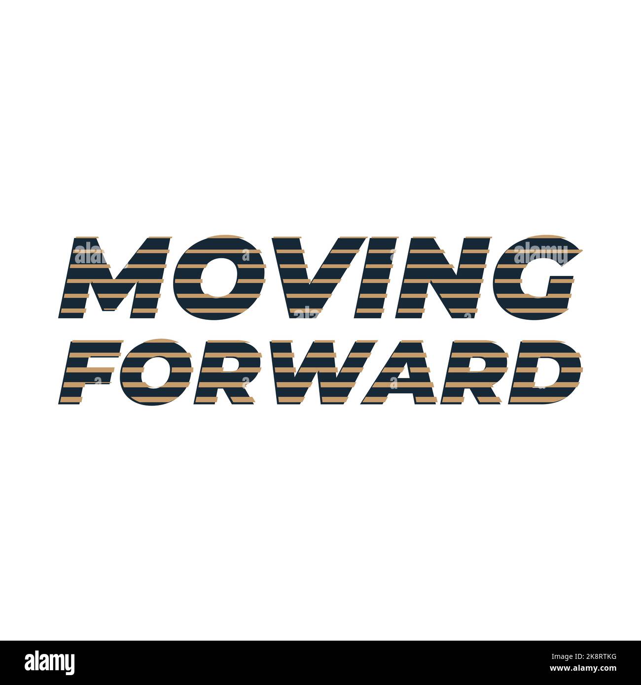 Moving forward, halftone line letter typography design artwork ...