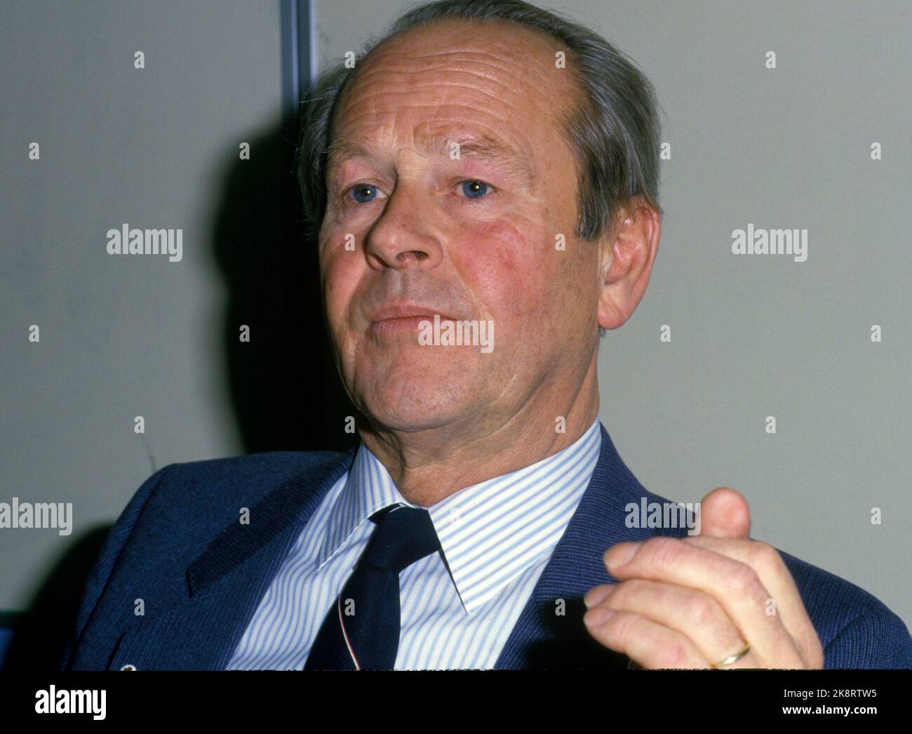 Oslo October 1987 President of the Red Cross Bjørn Egge. Interview ...