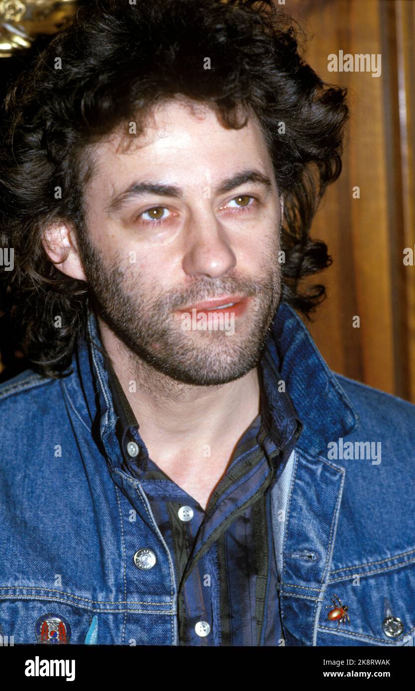Oslo 19861030. Bob Geldof, portrait, during the visit to Norway. Photo ...