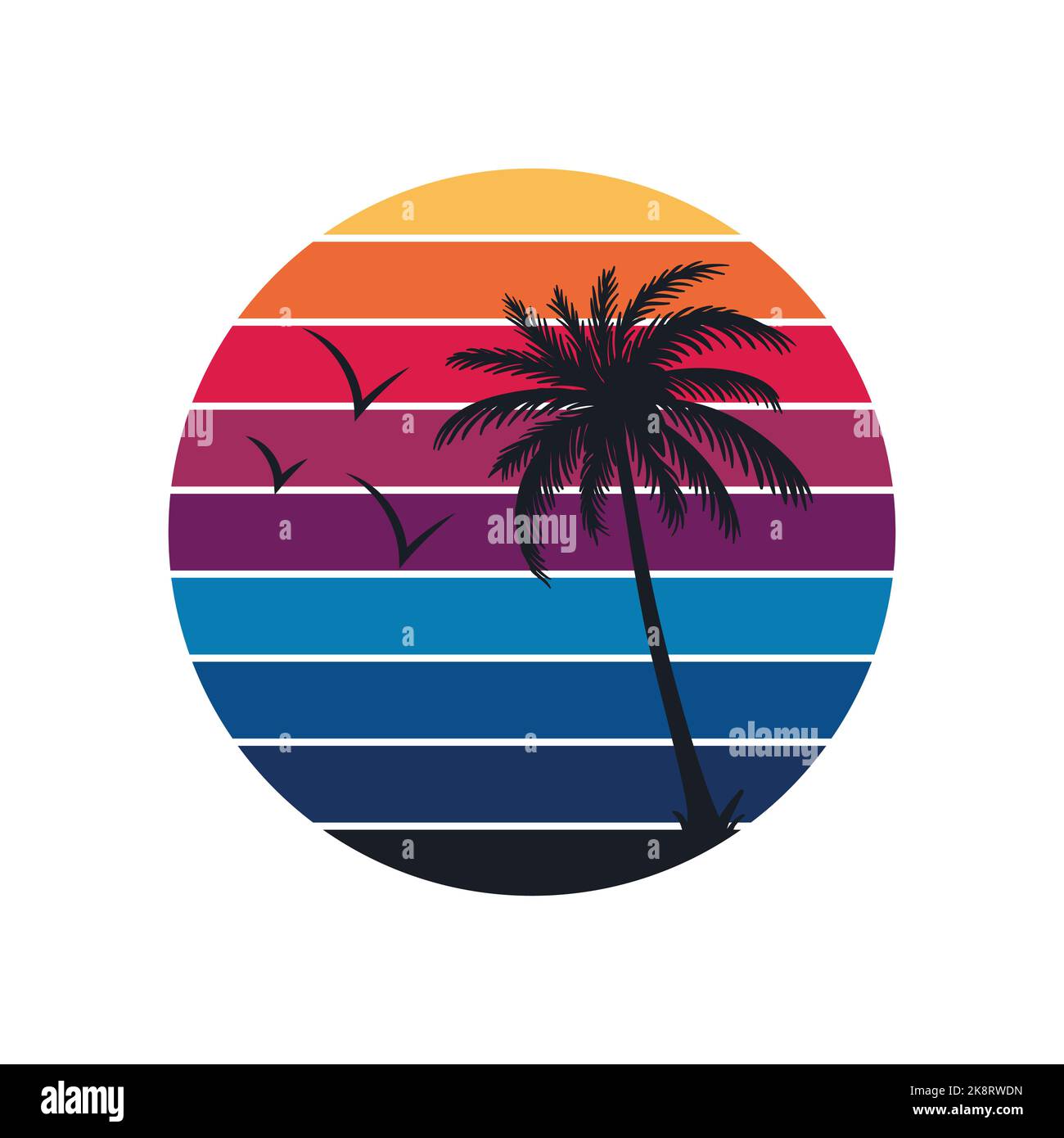 Summer time on the beach artwork design. Editable, resizable, EPS 10 ...
