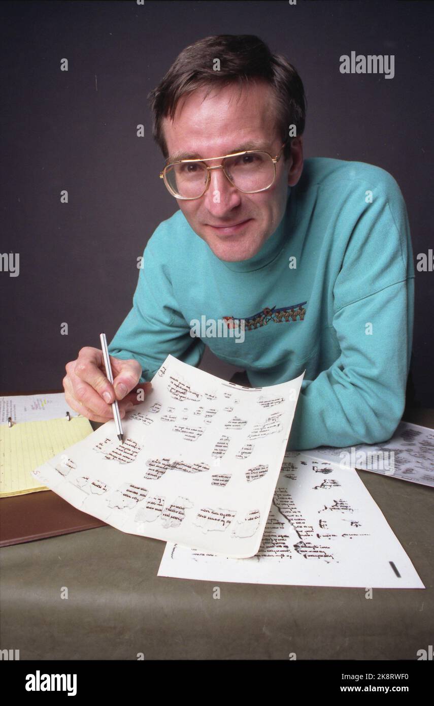 Oslo 23.03.1992 Torleif Elgvin. The only Nordic researcher who works ...