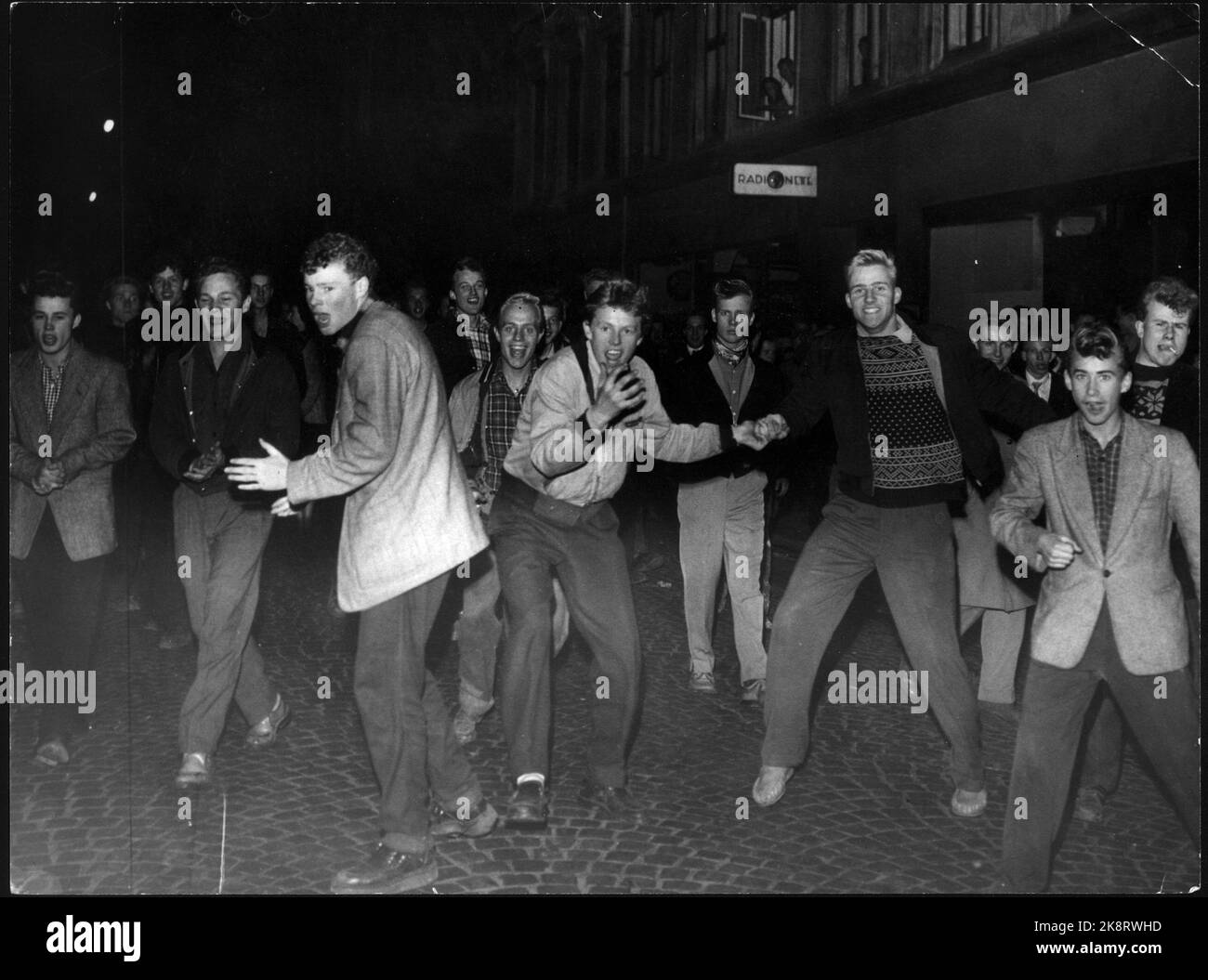 Oslo 1956: Rocke riots in Oslo at the Center cinema after the screening ...