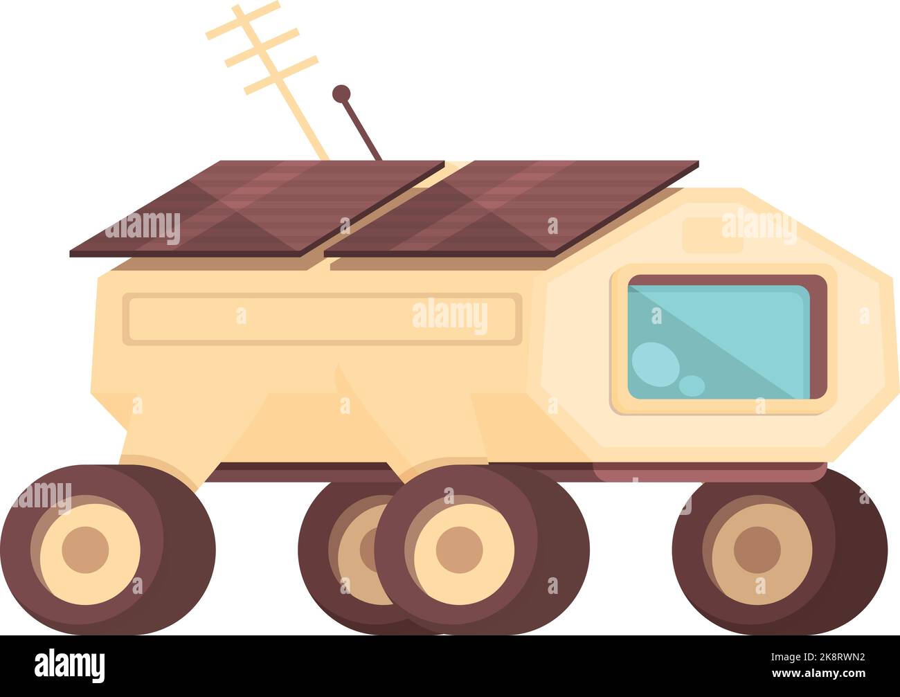 Solar panel rover icon cartoon vector. Space planet. Astronaut ...
