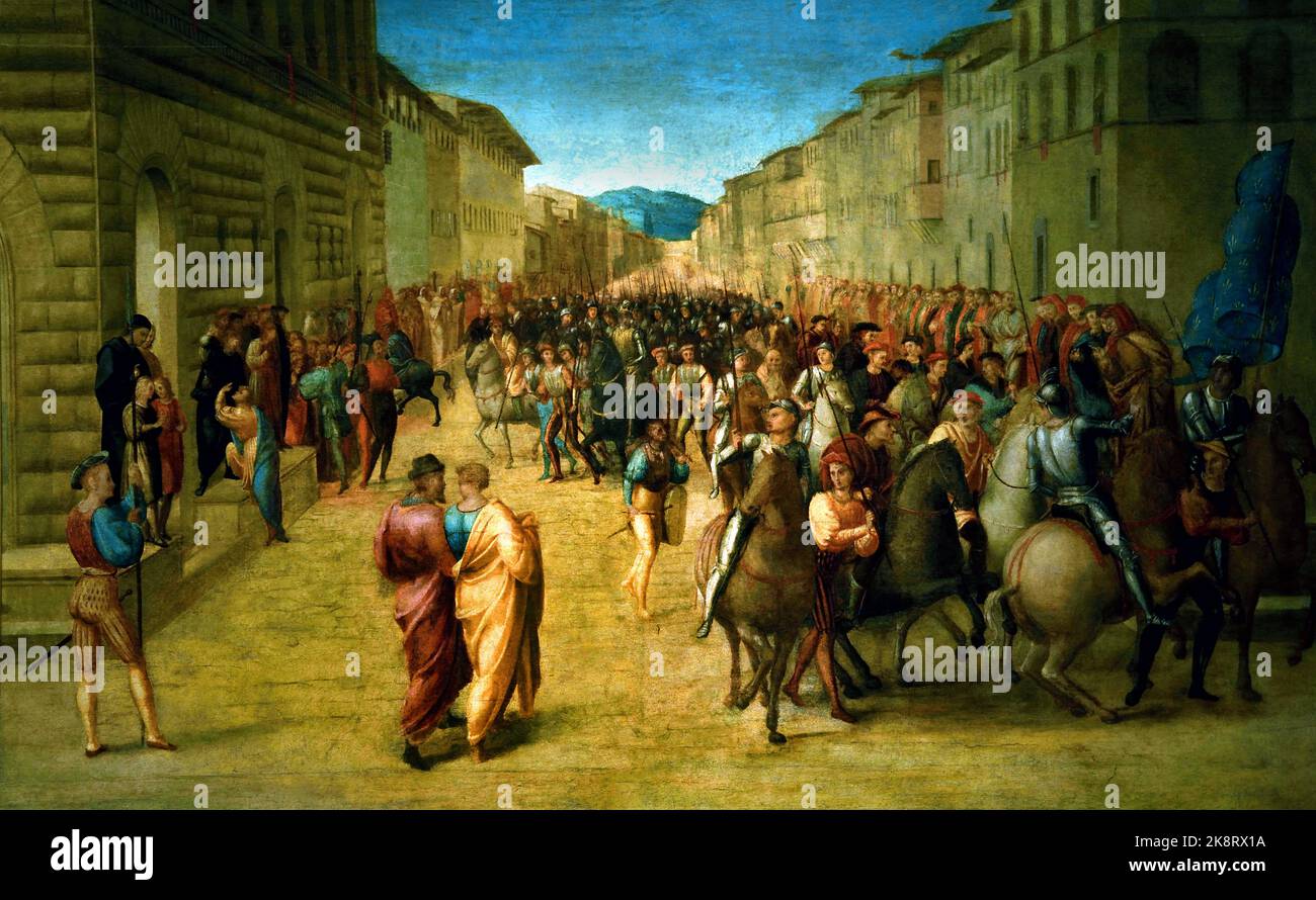 Entry of King Charles VIII into Florence 1517 Francesco Granacci ,1469 ...