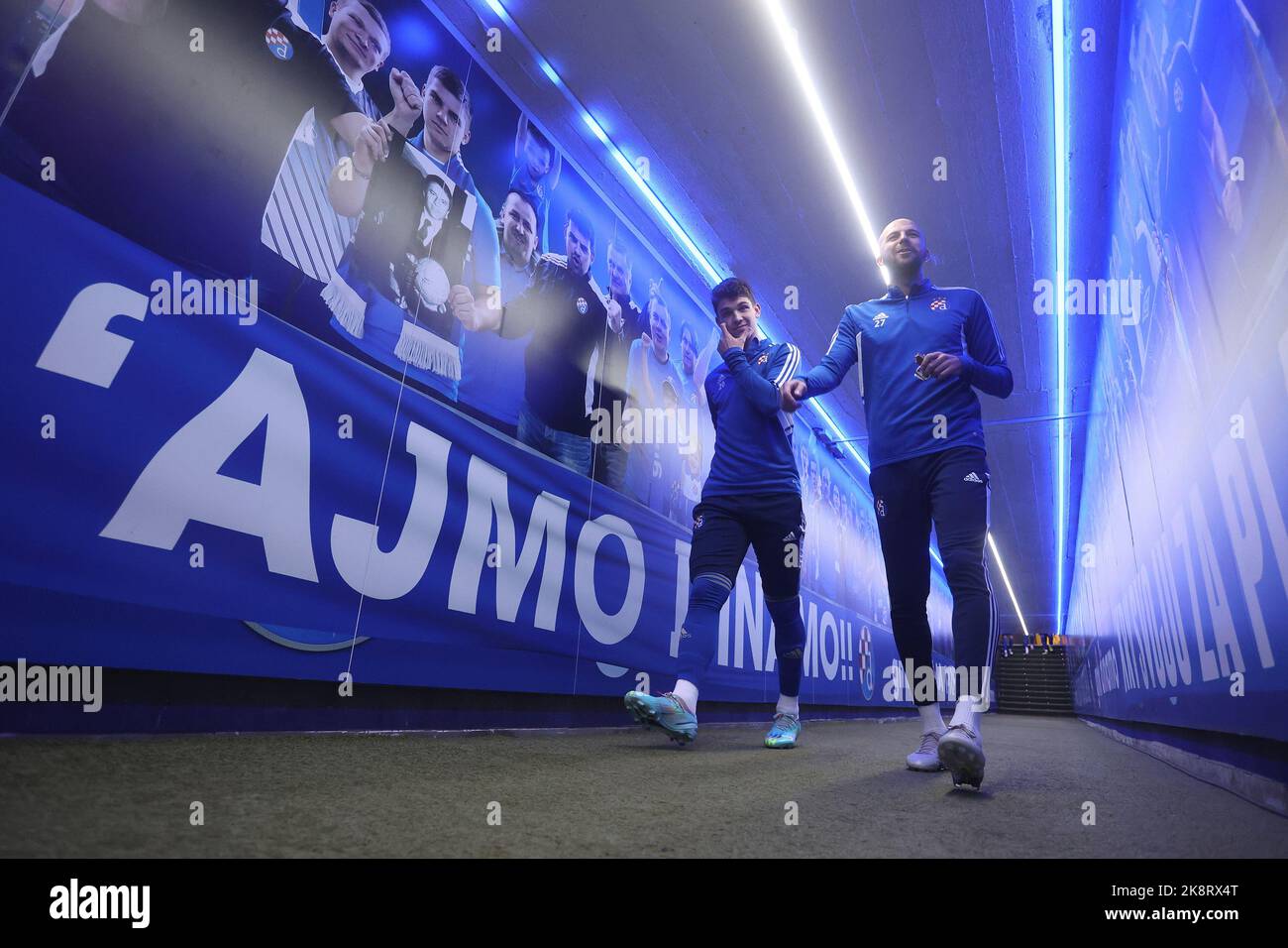 Antonio Marin and Josip Misic of Dinamo Zagreb during a training ...