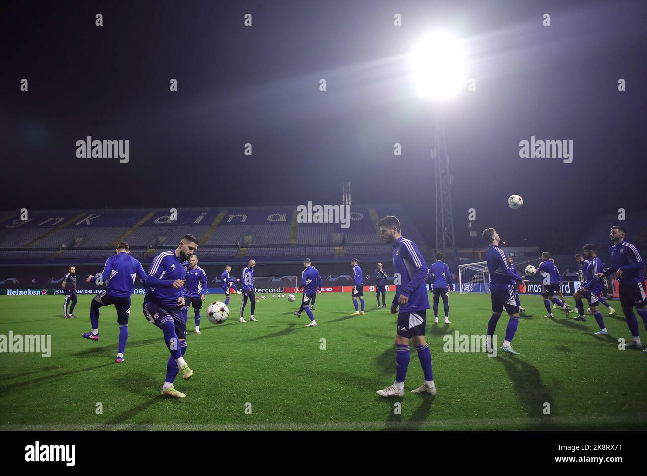 Luka Ivanusec and Marko Bulat of Dinamo Zagreb during a training ...