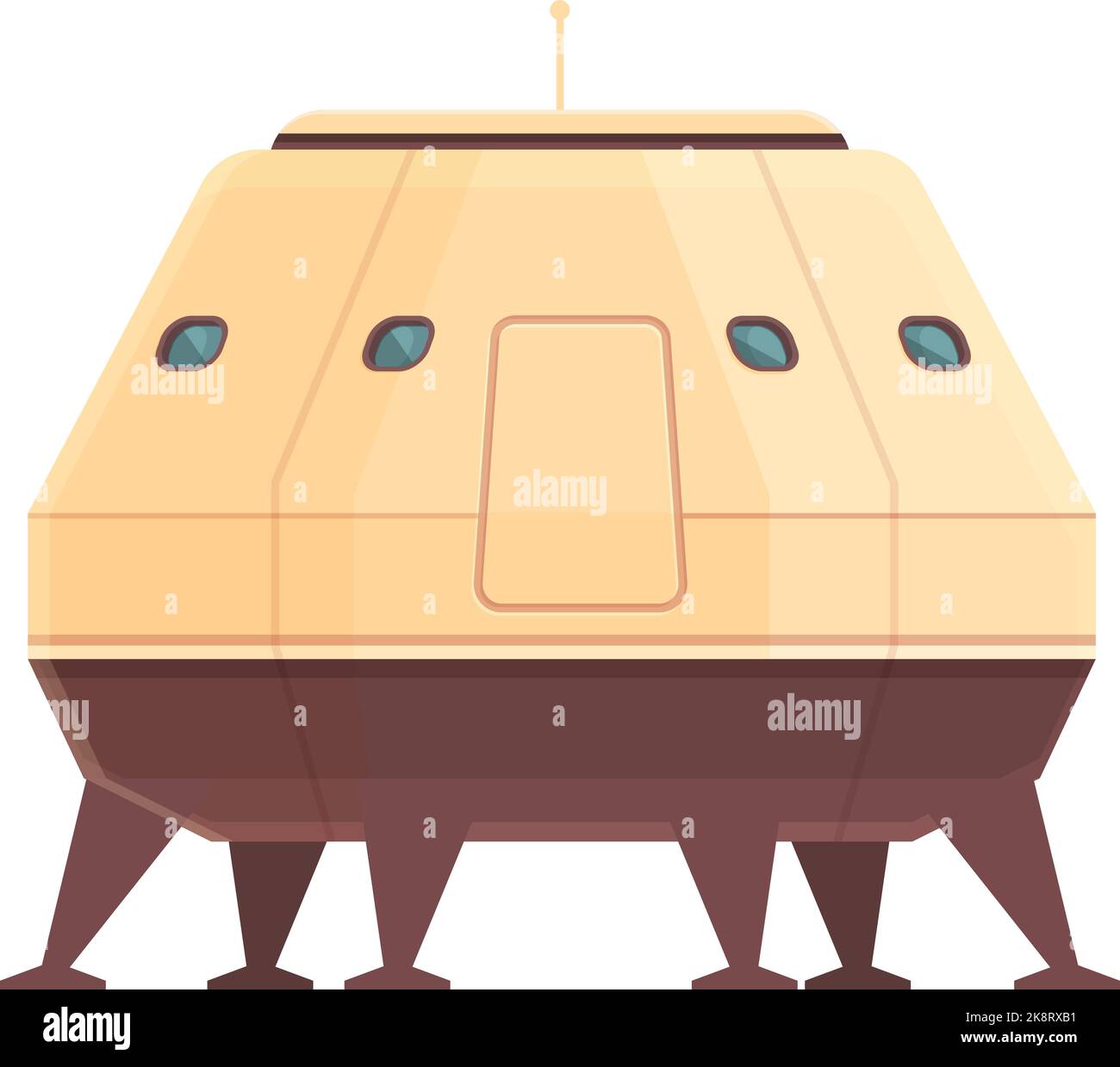 Spaceship icon cartoon vector. Future base. Mars colonization Stock ...