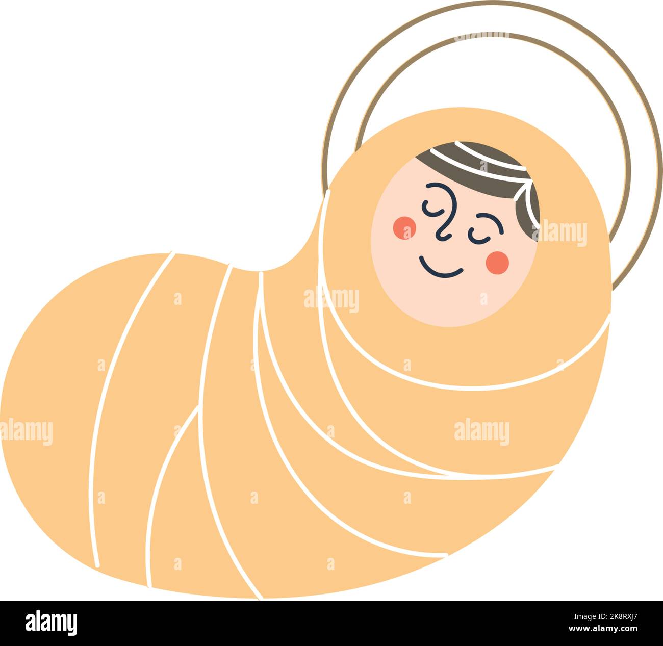 jesus baby manger character nativity scene Stock Vector Image & Art - Alamy