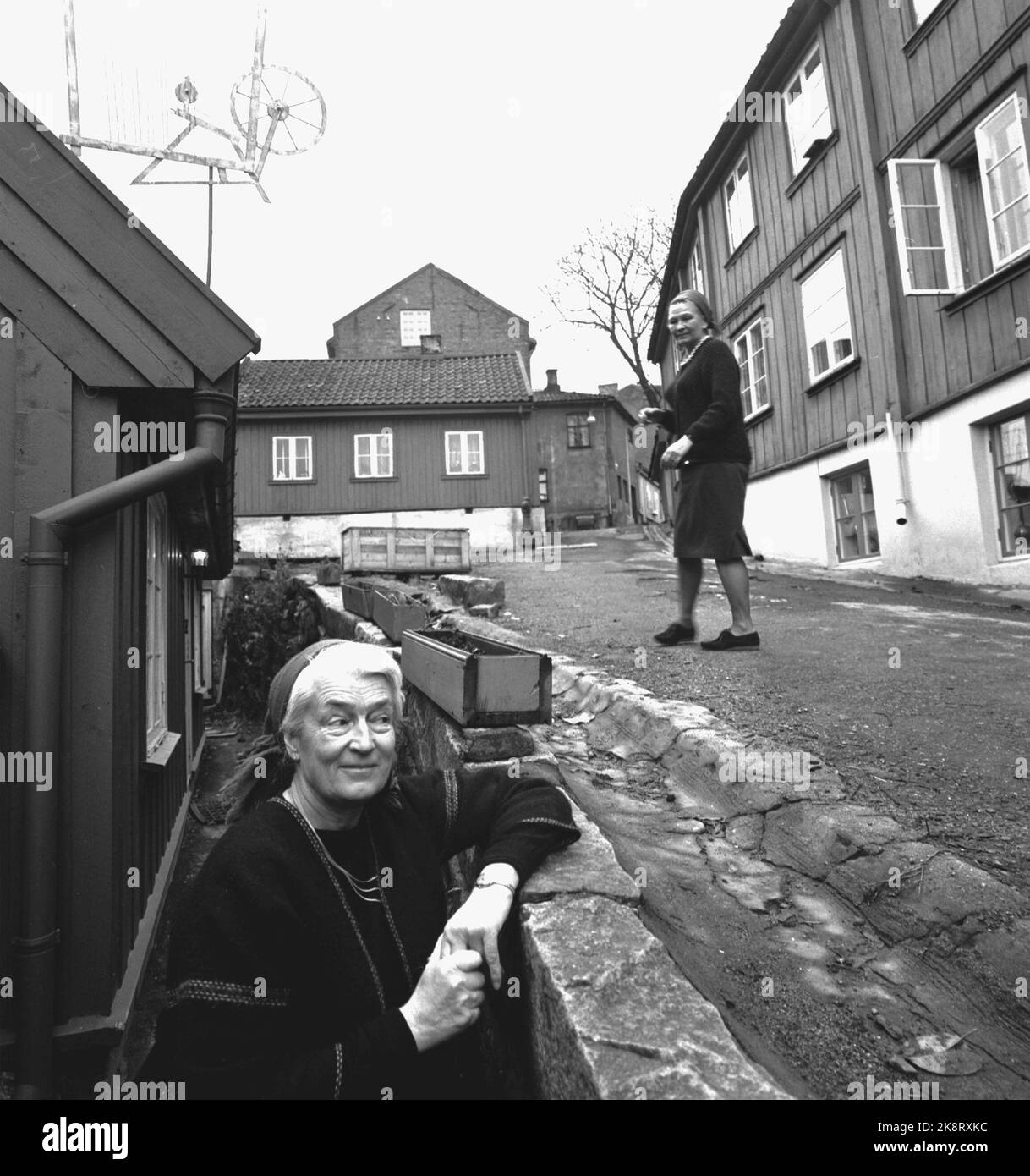 Oslo 1963. On a visit to Vevstua to the textile artist Sigrun Berg at ...