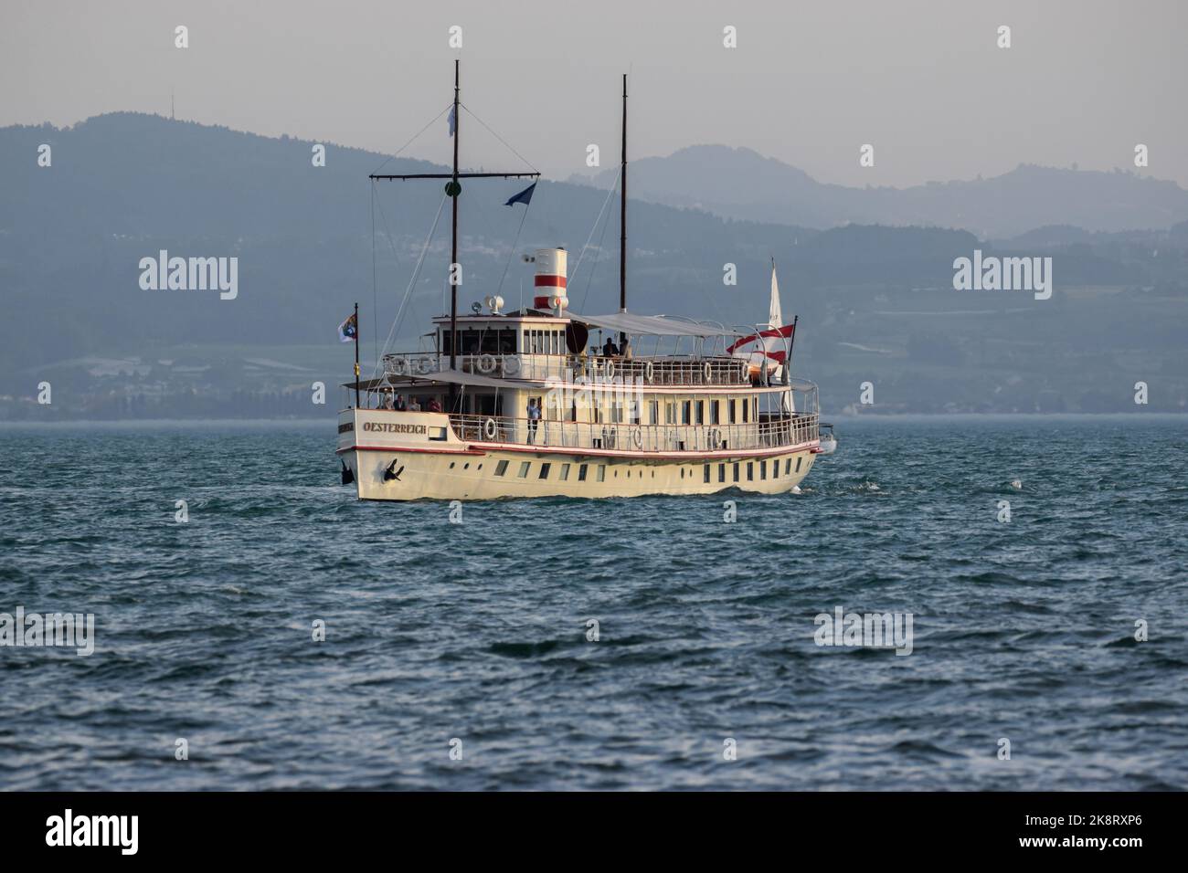 A steamship cruising on lake Constance Stock Photo - Alamy