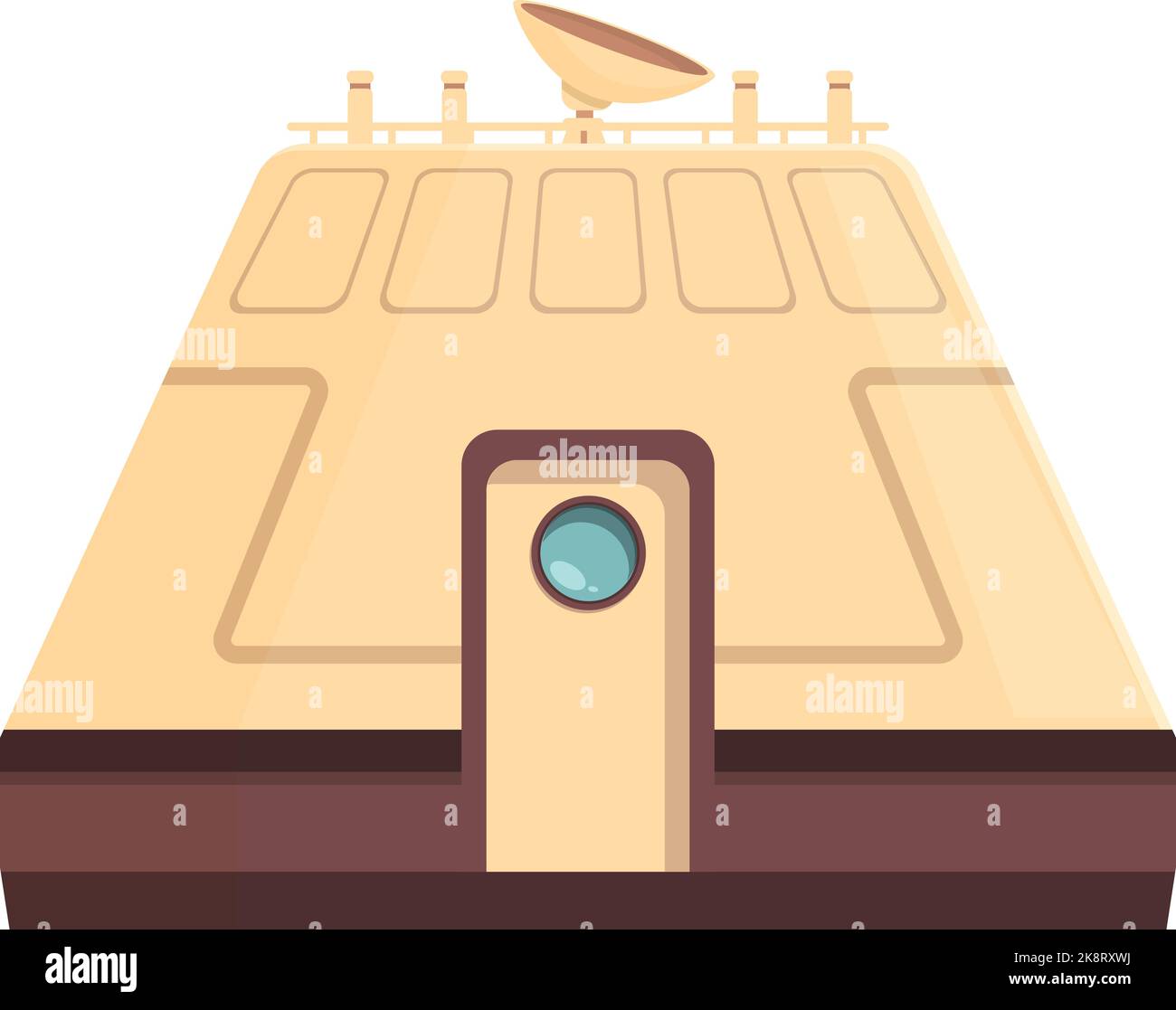 Mars surface base icon cartoon vector. Space future. Colonization ...