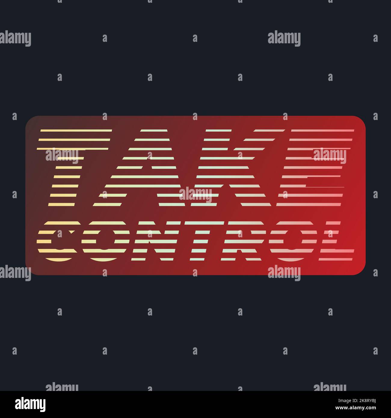 Take control, halftone line letter typography design artwork. Editable ...