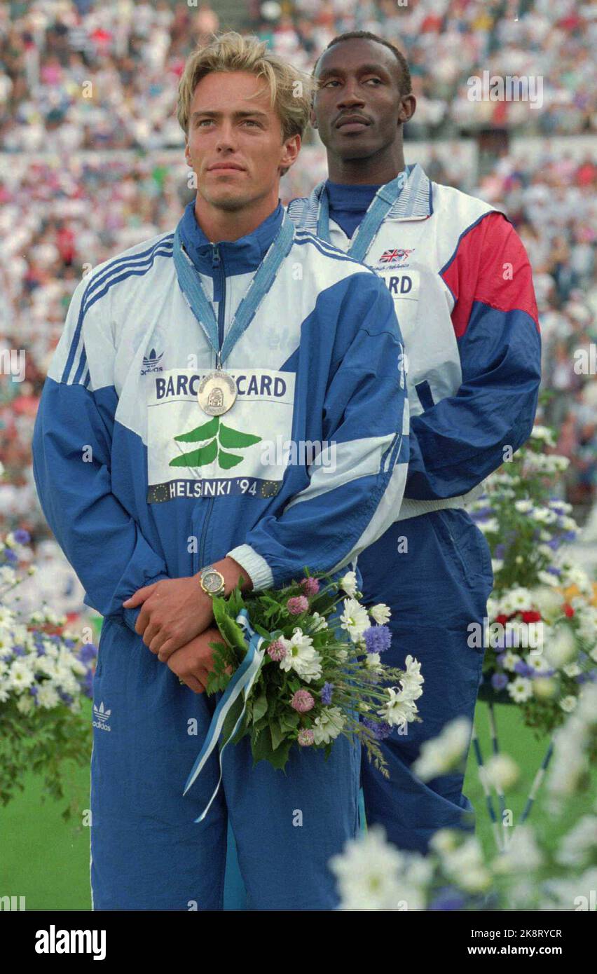 Helsinki, Finland 19940809. EM Athletics 1994. Race. Geir Moen (silver ...