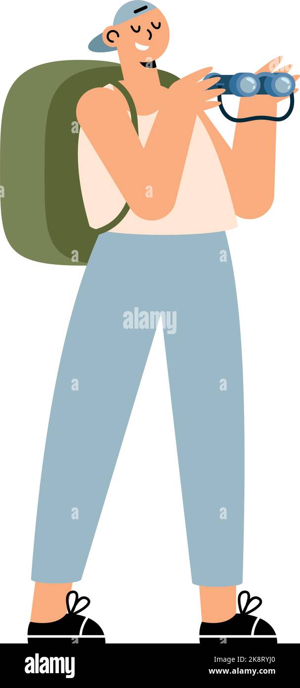 Active man traveler traveling Stock Vector Images - Alamy