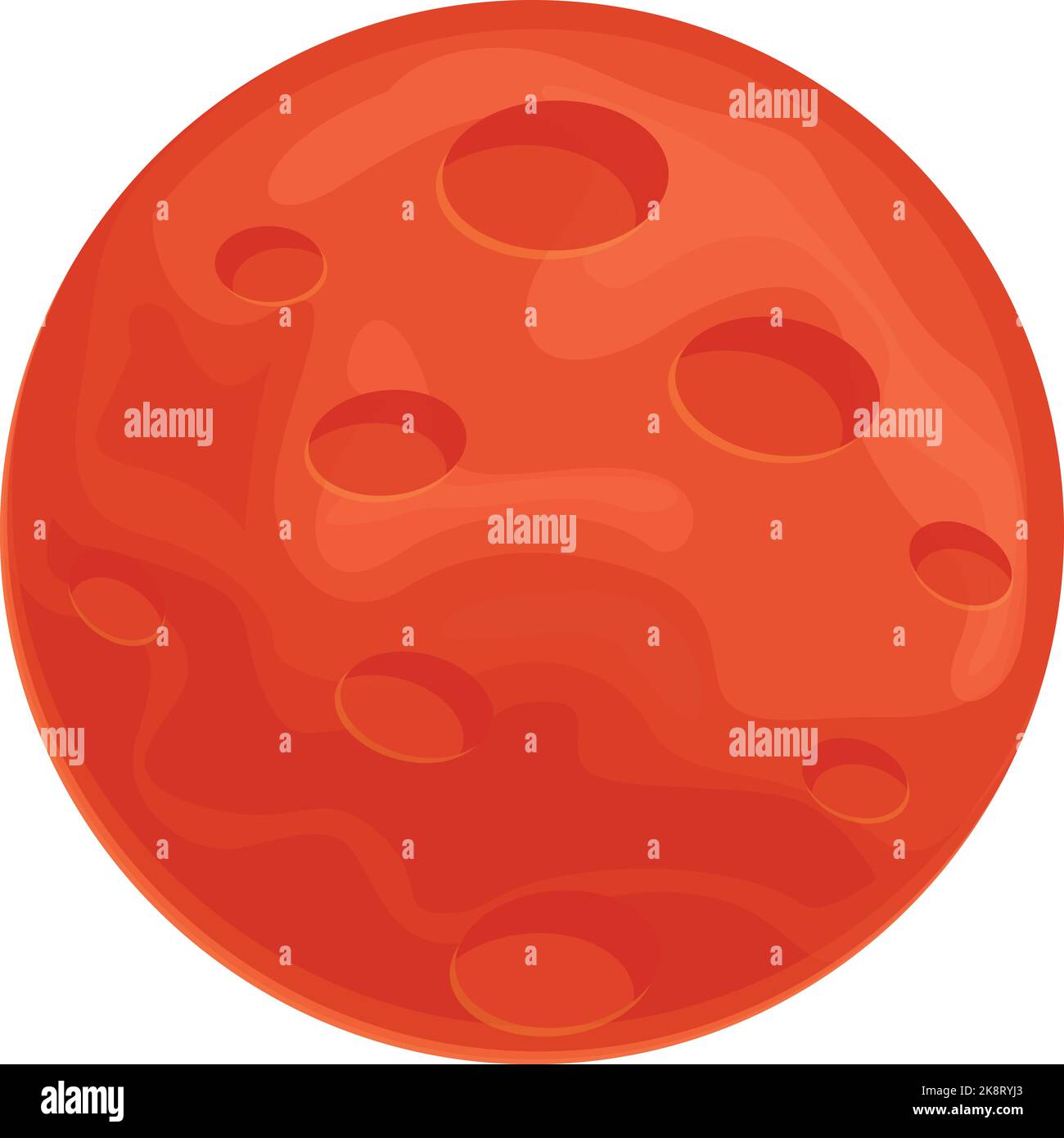 Mars planet icon cartoon vector. Space base. Future astronaut Stock ...