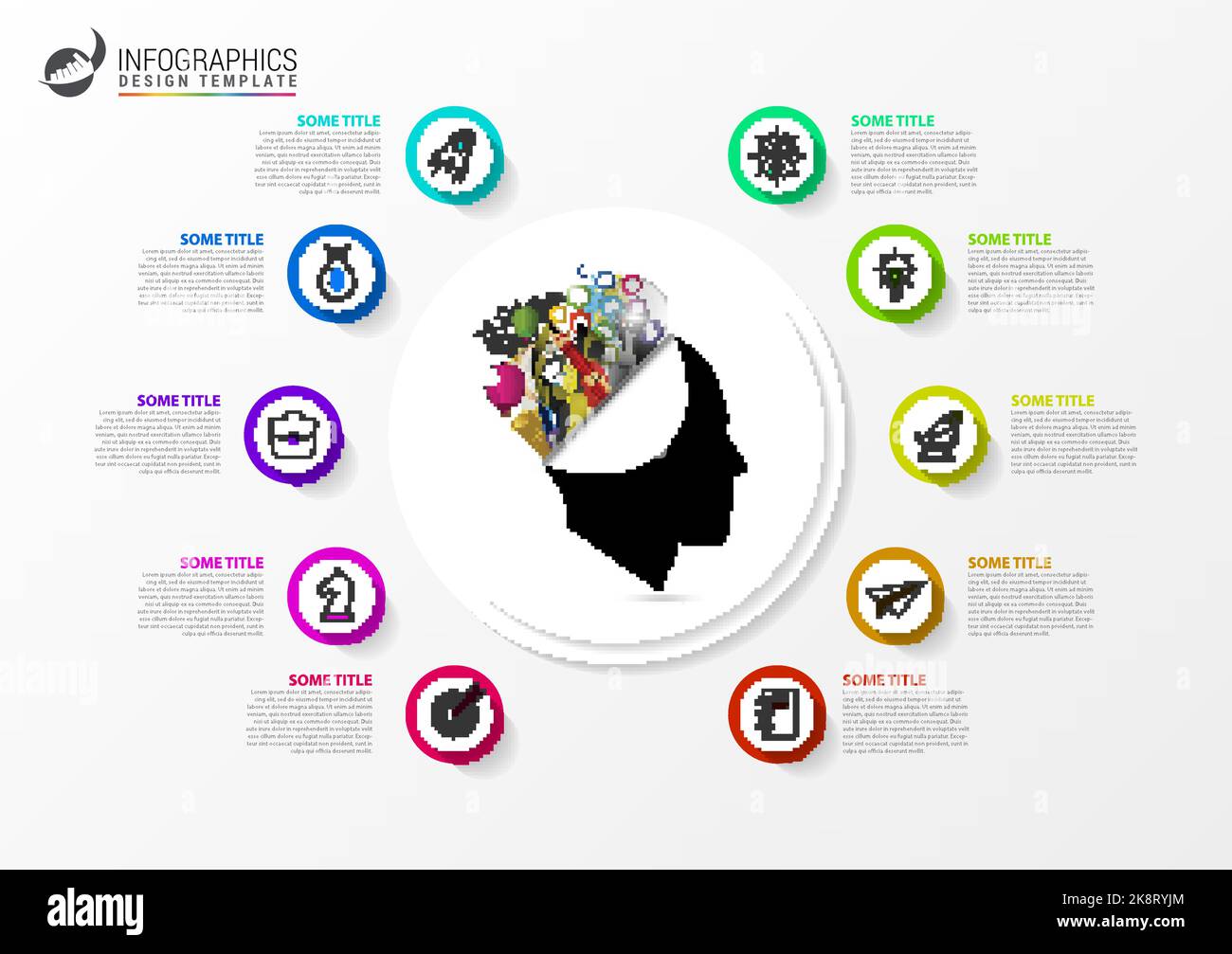 Infographic design template. Creative concept with 10 steps. Can be ...