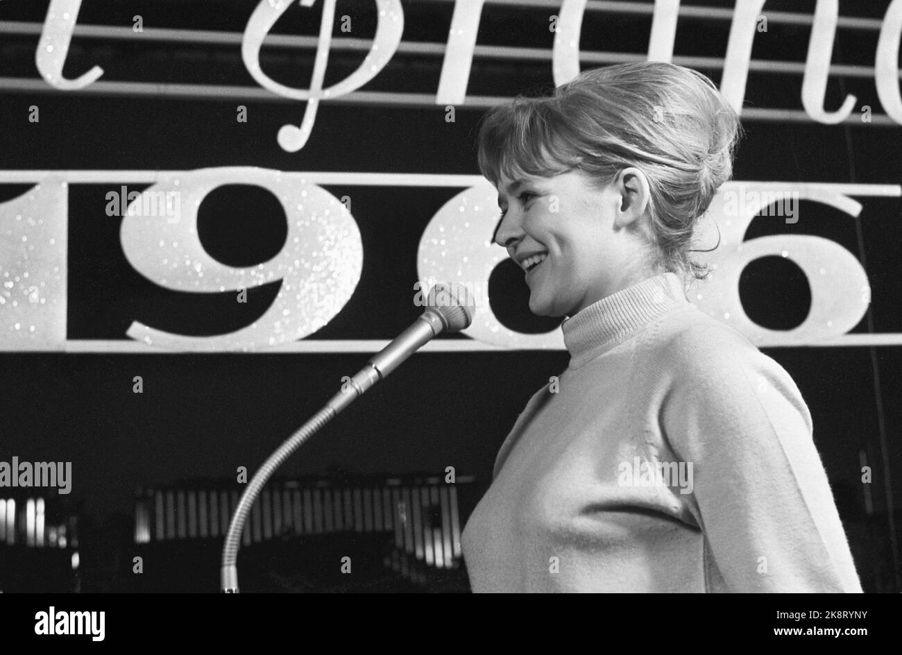 Oslo 19660205: Artist Kirsti Sparboe Unden The Norwegian Melodi Grand ...