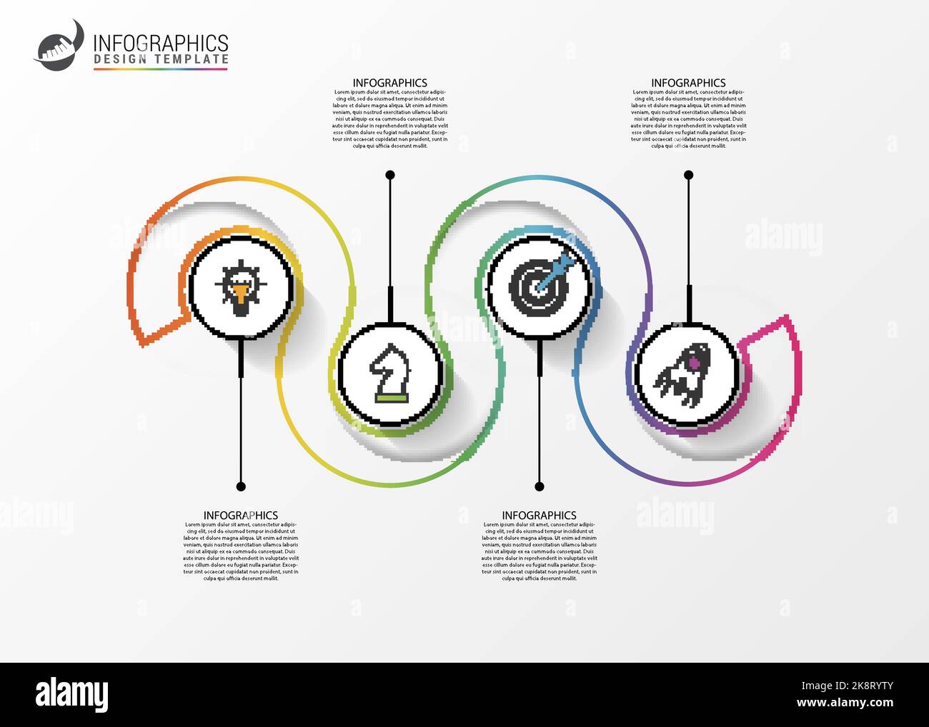 Infographic design template. Creative concept with 4 steps. Can be used ...