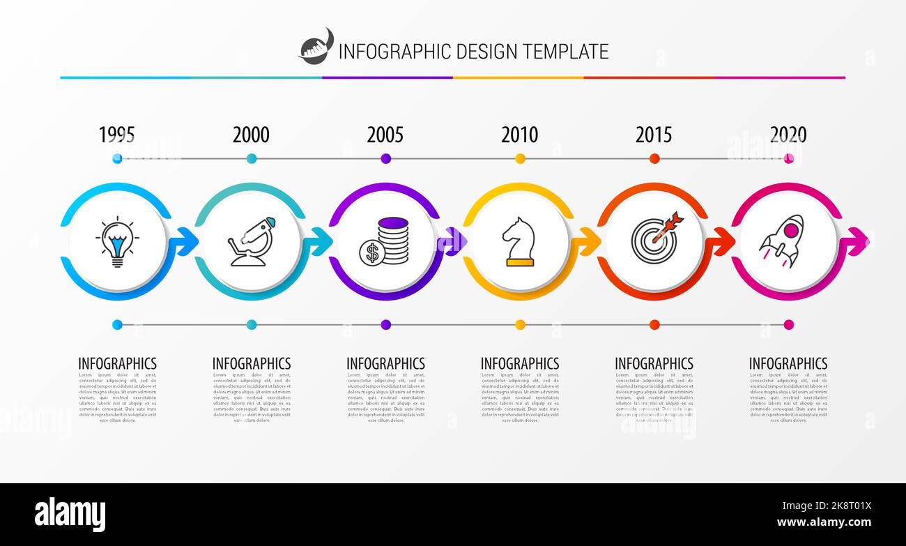 Infographic Design Template Timeline Concept With 6 Steps Can Be Used For Workflow Layout