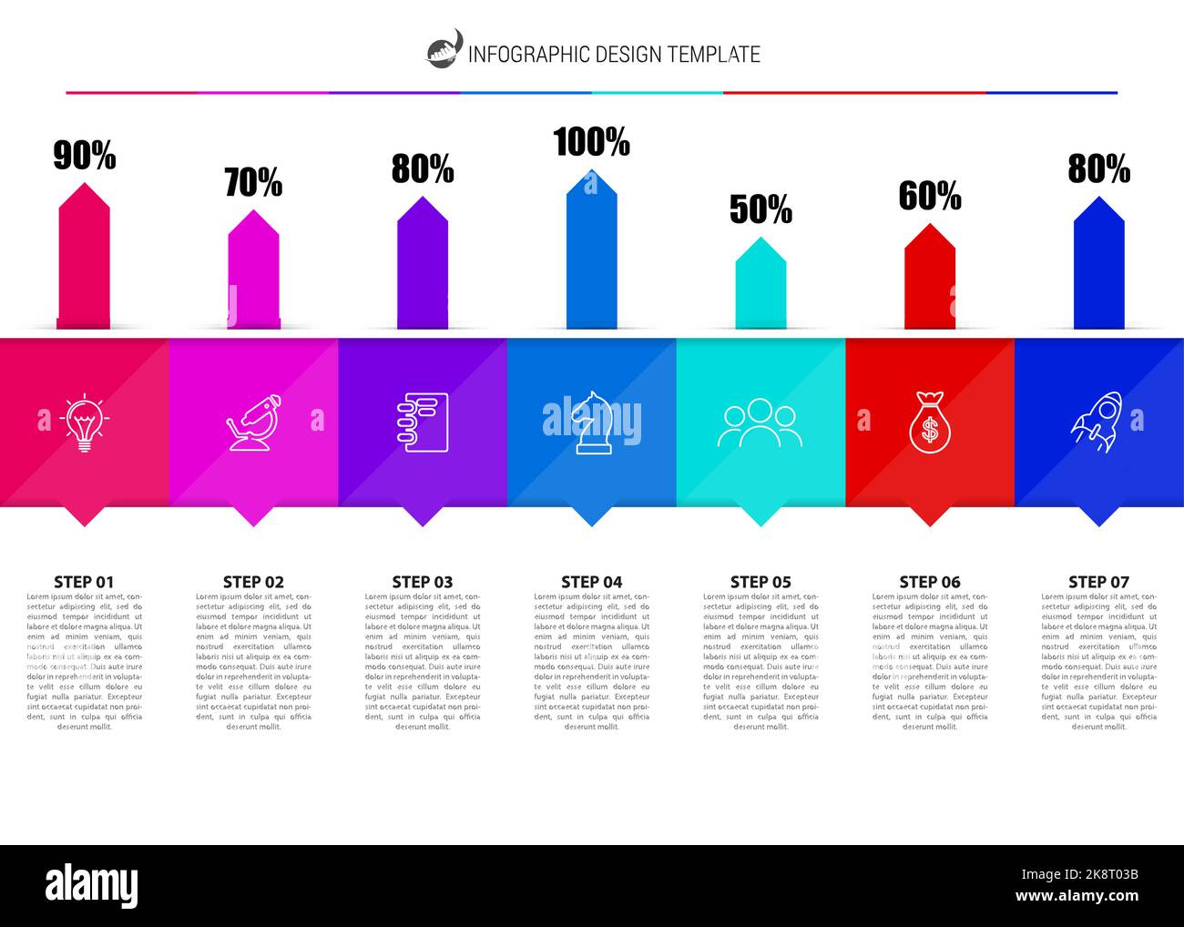 Infographic design template. Creative concept with 7 steps. Can be used ...