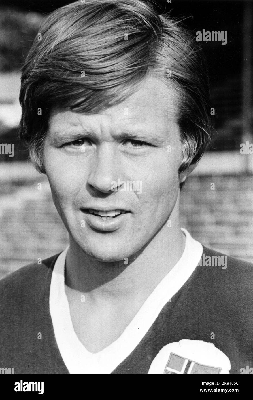 Oslo 1971. Football player Per Pettersen in national team suit. Ntb ...