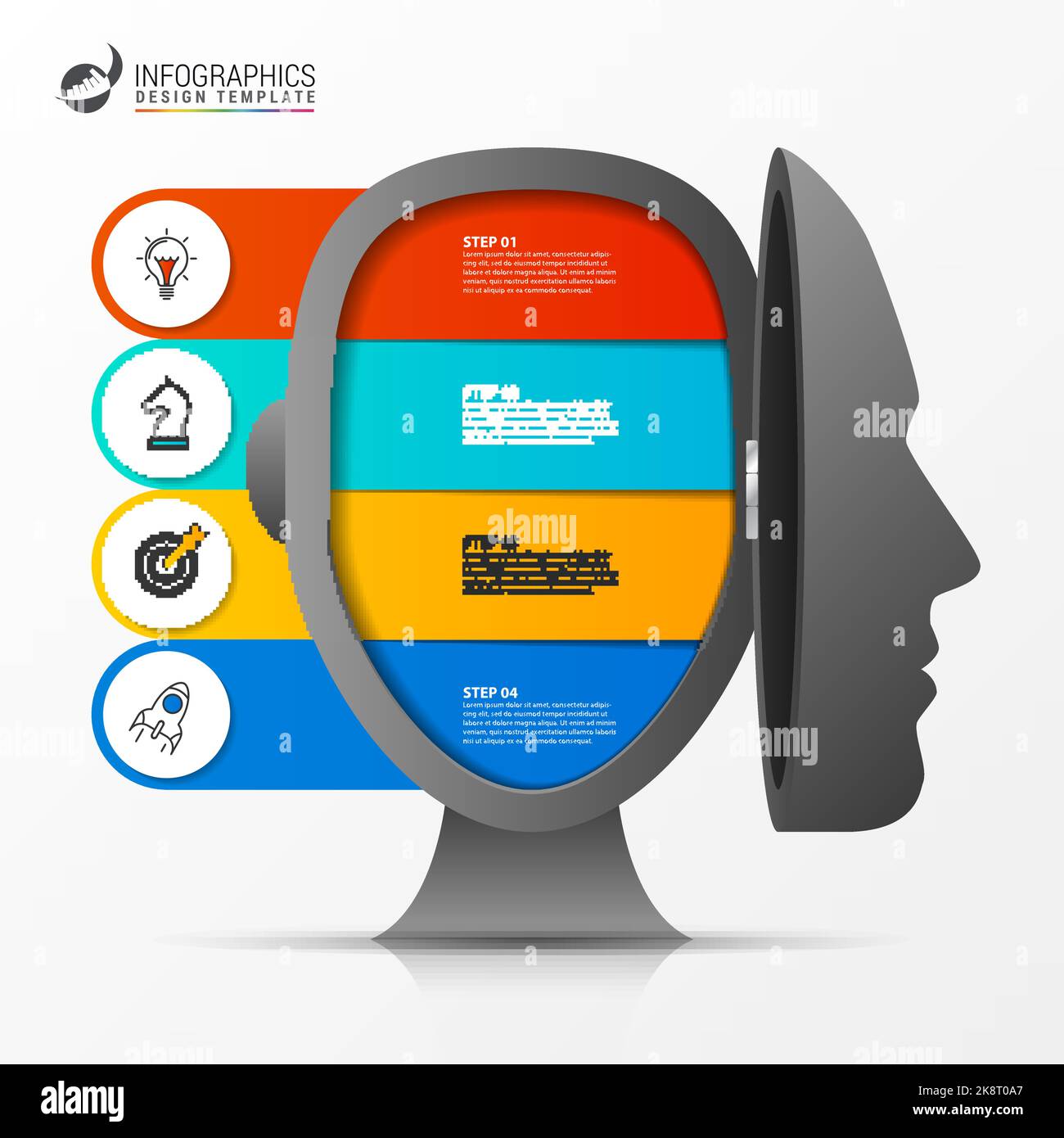 Infographic design template. Creative concept with 4 steps. Can be used ...