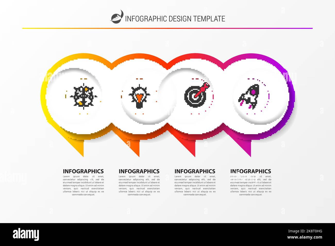 Infographic design template. Creative concept with 4 steps. Can be used ...
