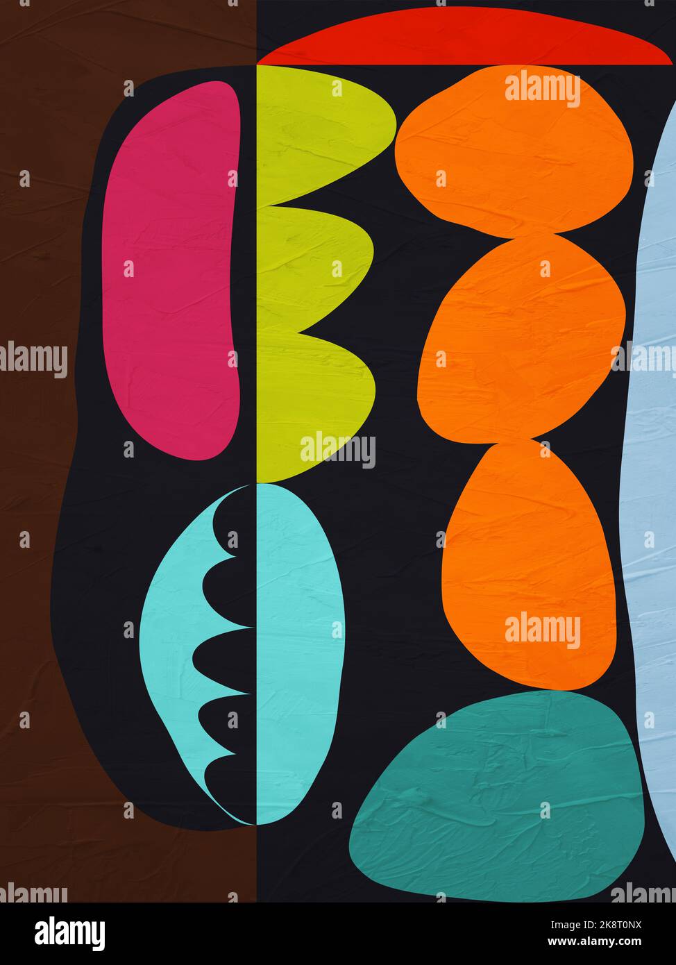 Abstract art of geometric shapes with colorful texture, modern art and ...