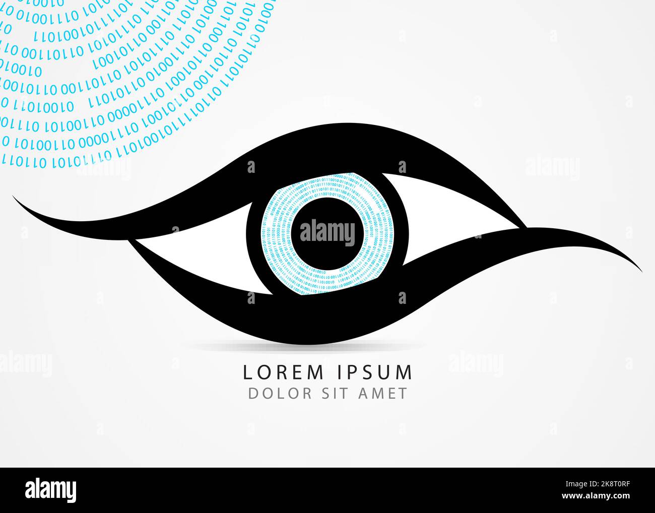 Future technology. Binary eye. Cyber security concept. Vector illustration Stock Vector Image ...