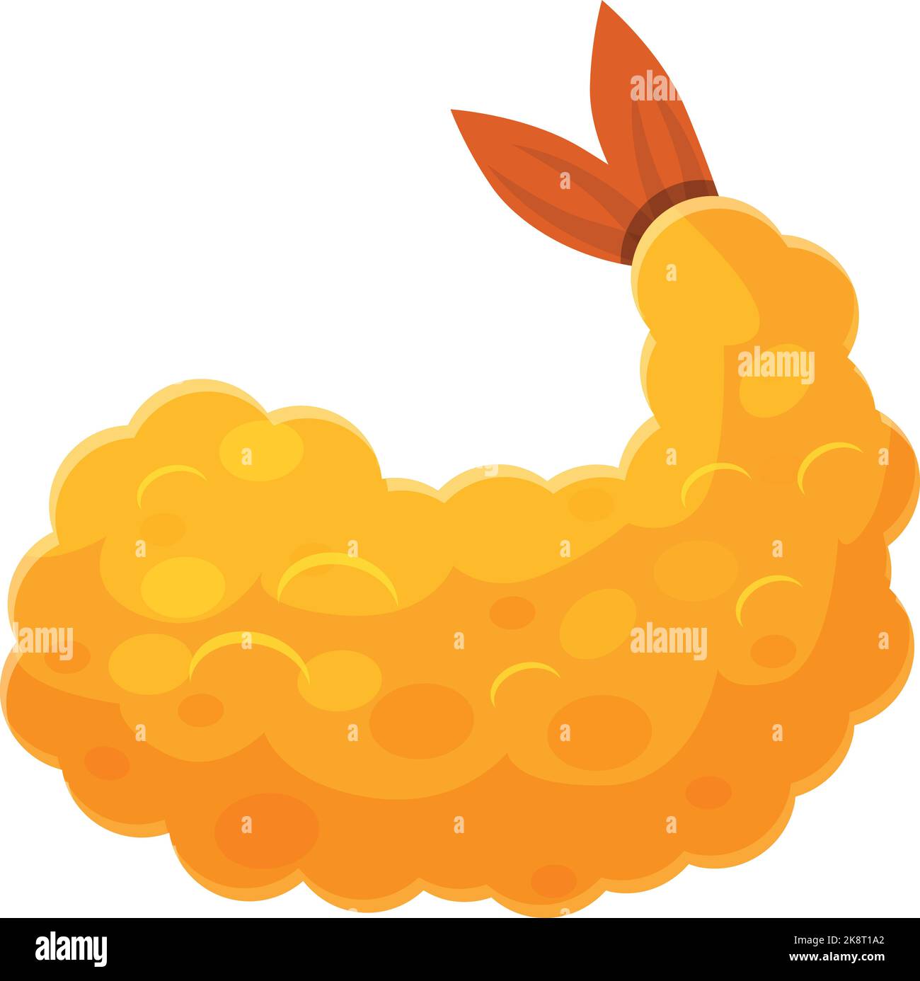 Cutlet tempura icon cartoon vector. Fried shrimp. Cooking fry Stock ...