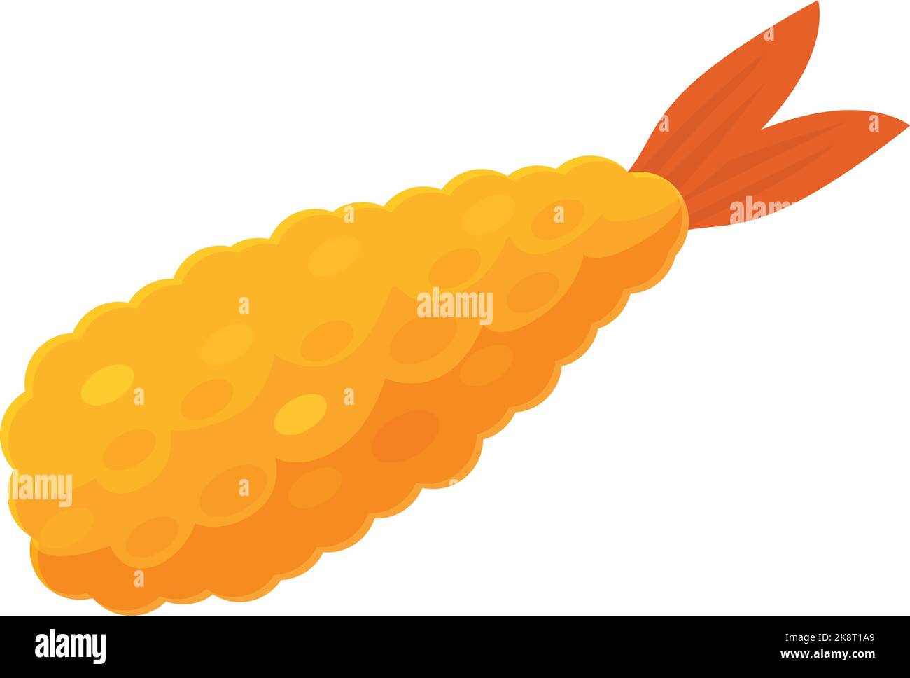 Prawn tempura icon cartoon vector. Fried shrimp. Deep dish Stock Vector ...