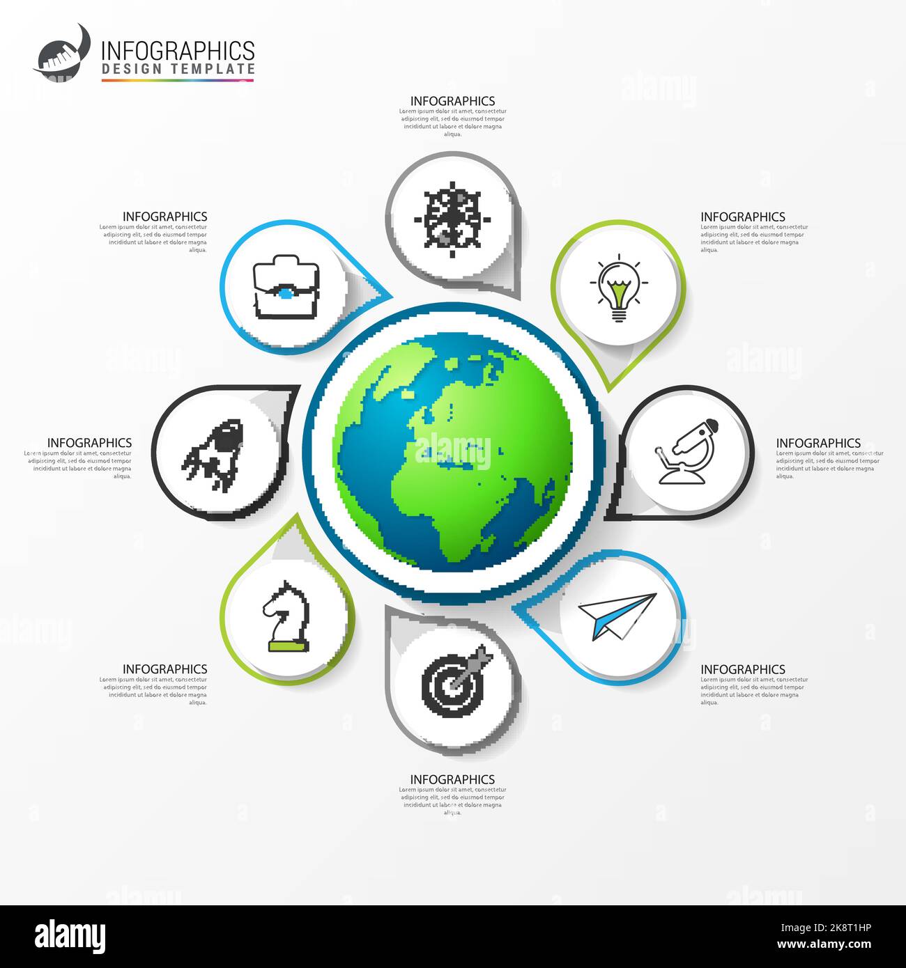 Infographic design template. Creative concept with 8 steps. Can be used ...