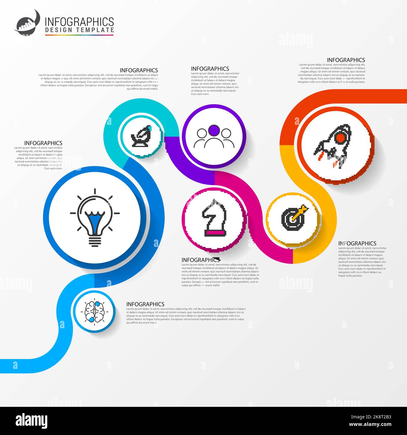 Infographic design template. Creative concept with 7 steps. Can be used ...