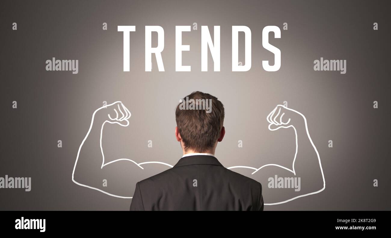 Rear view of a businessman, powerfull business concept Stock Photo - Alamy
