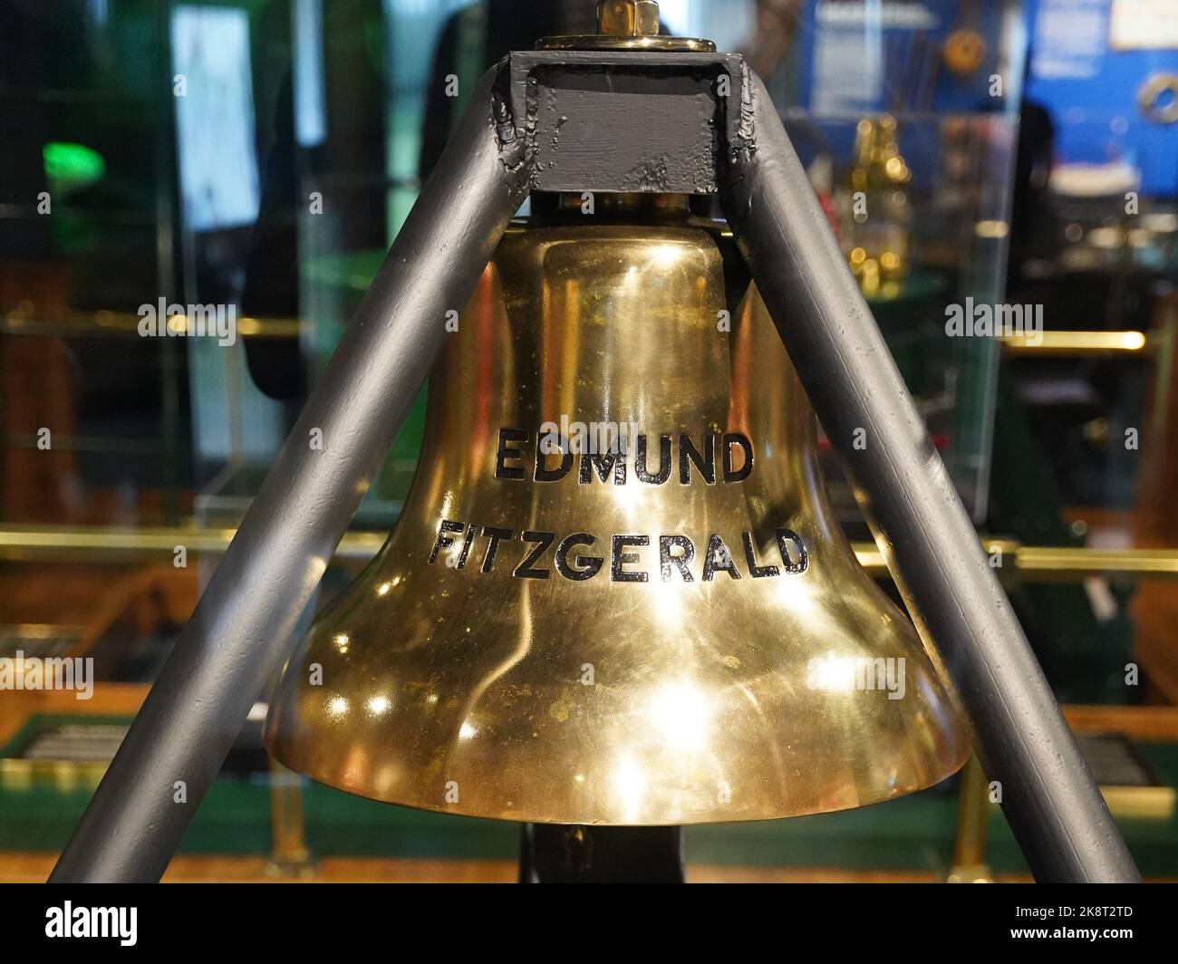 The Edmund Fitzgerald bell in Great Lakes Shipwreck Museum Stock Photo ...