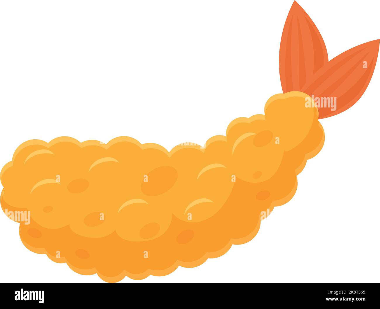 Shrimp icon cartoon vector. Japanese tempura. Deep dish Stock Vector ...