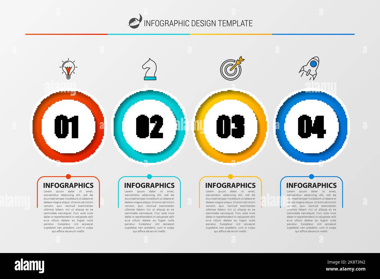Infographic design template. Creative concept with 4 steps. Can be used ...