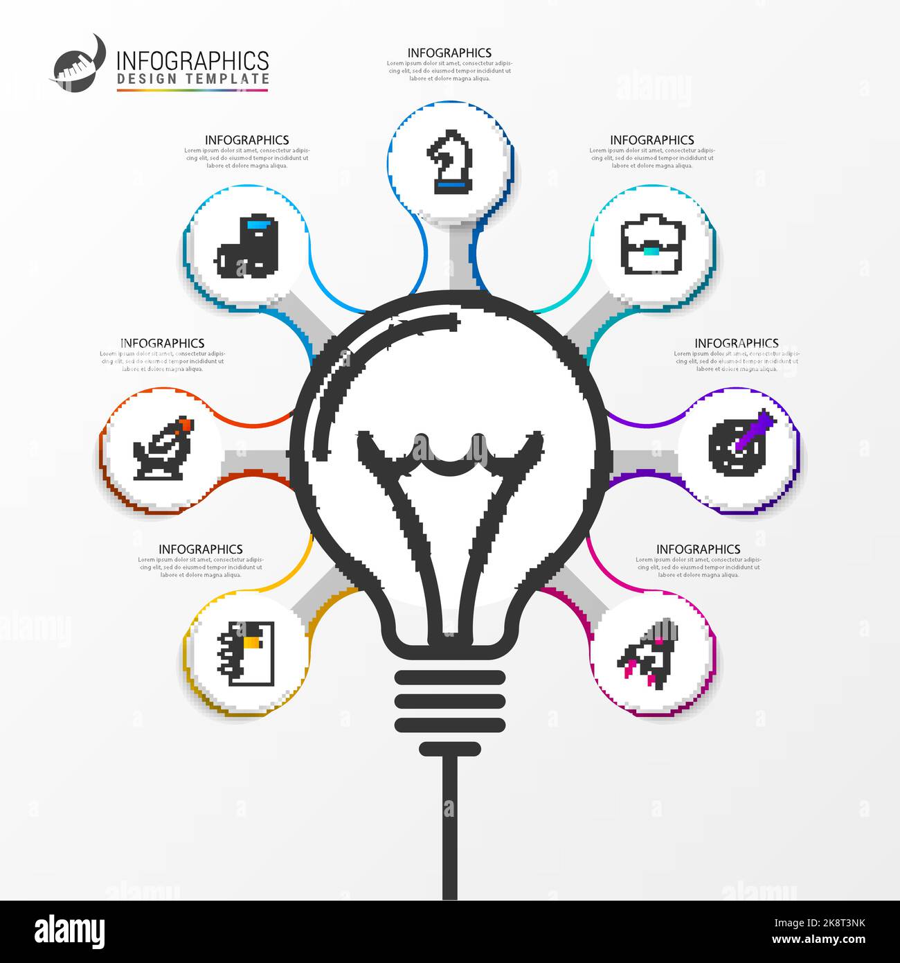 Infographic design template. Creative concept with 7 steps. Can be used ...