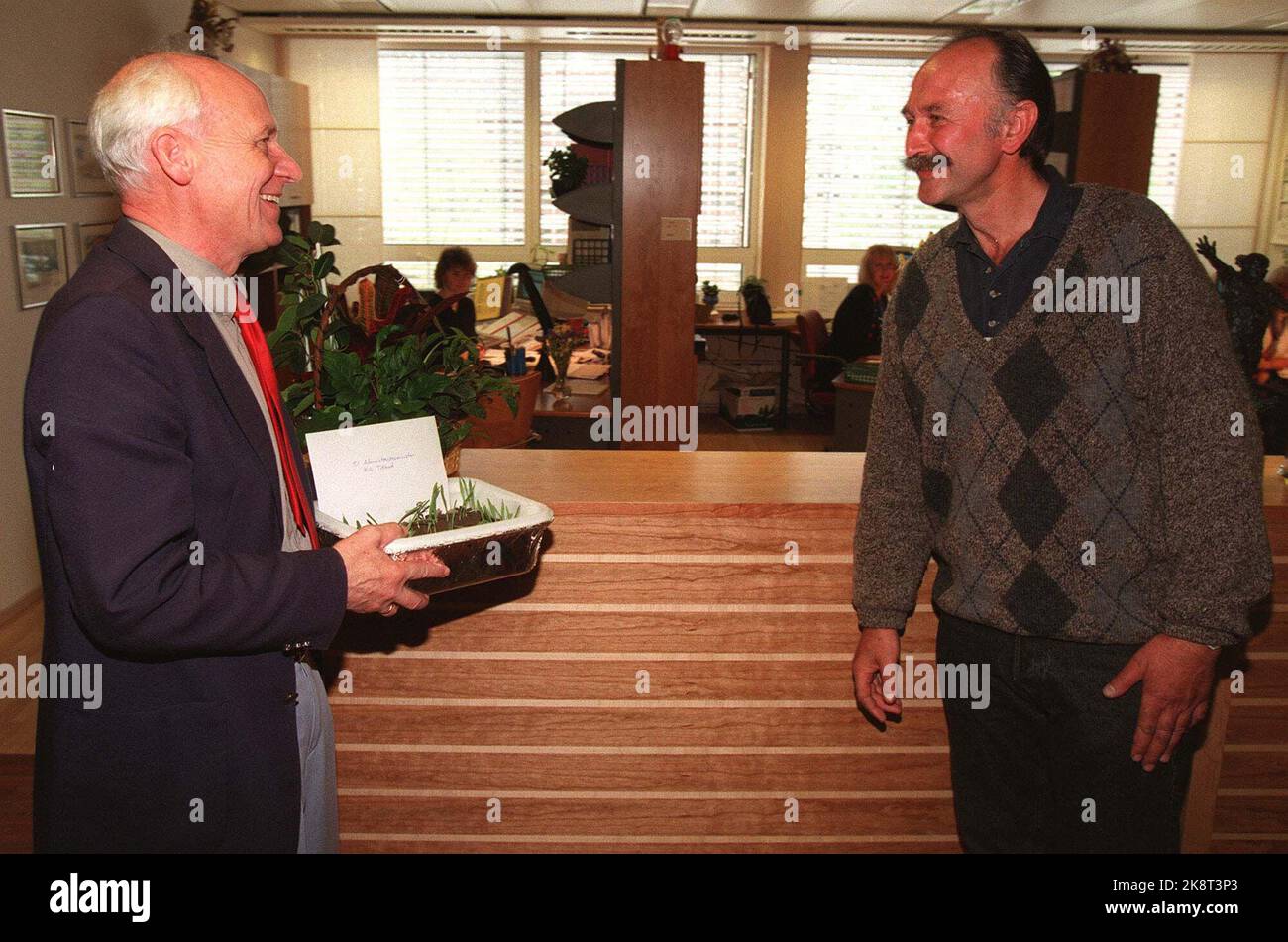 Oslo 19960524. Leader of Akershus Bondelag, Hans Ellef Wettre, delivers ...