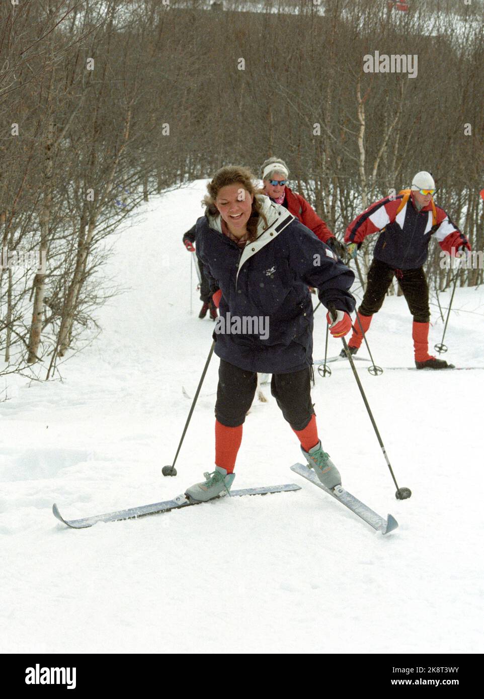 Sikkilsdalen 19950415: The Norwegian royal family on Easter holidays in ...