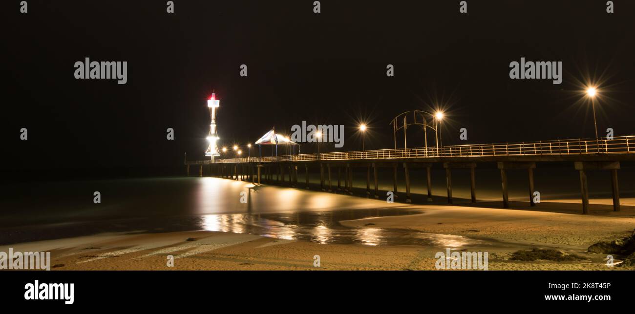 A beautiful shot of an illuminated bridge in the nighttime Stock Photo ...