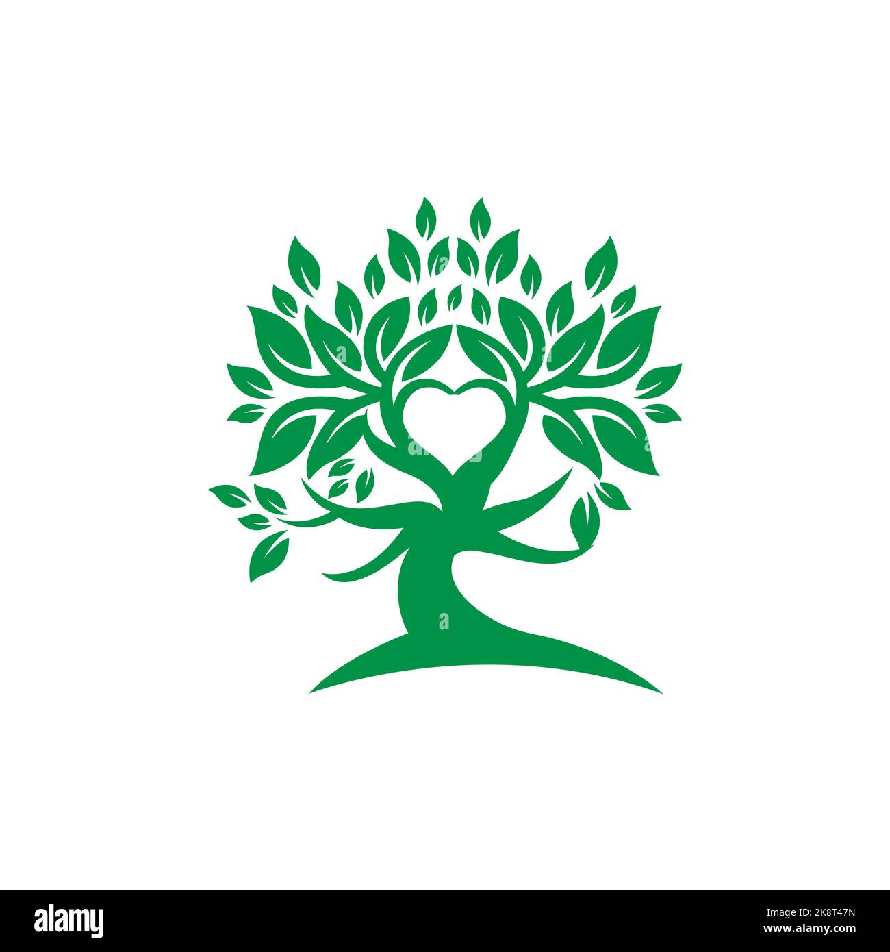 Abstract Heart with connecting tree Logo.EPS 10 Stock Vector Image ...