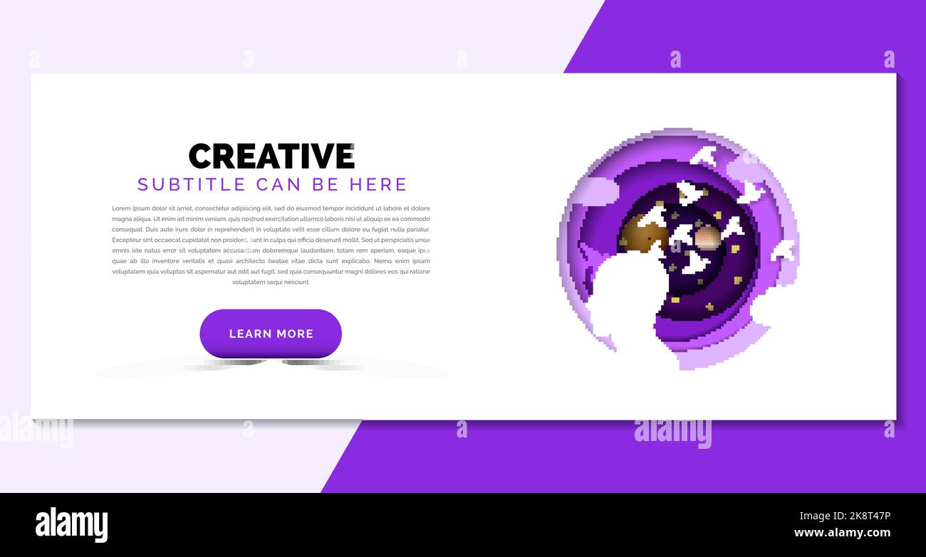 idea concept. Creative template in purple style. Vector illustration ...