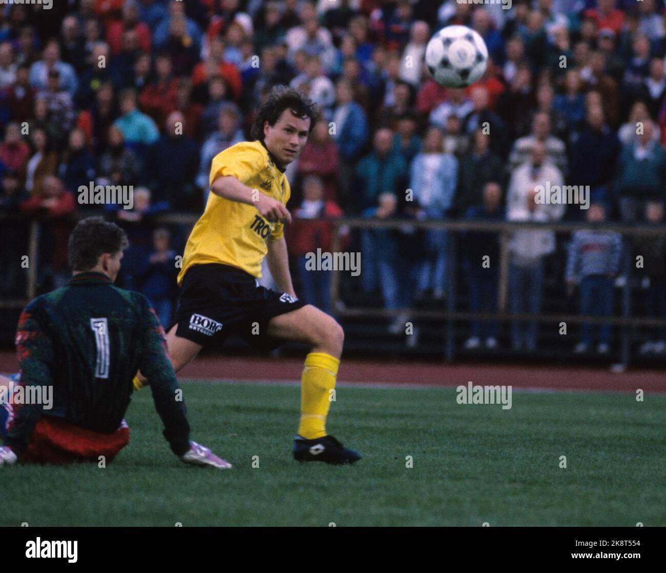 199310 Footballer Terje Pedersen. Moss Football Club. Photo: Erik ...